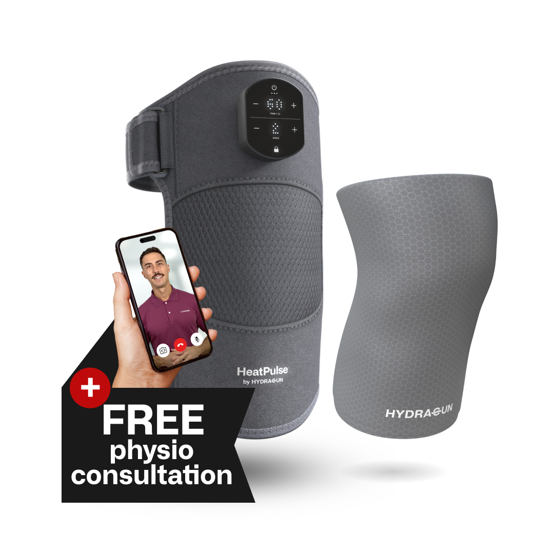 Complete Knee Rehab Bundle - Knee Massager & Compression Sleeve & HYDRAGUN